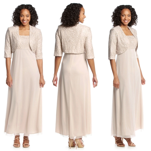 R&M Richards | Dresses | New Rm Richards Womens 2piece Sequin Lace ...